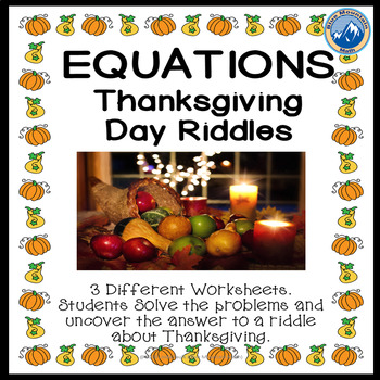 Writing Linear Equations Thanksgiving Style - Blue Mountain Math