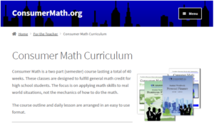 Consumer Math/Personal Finance - Blue Mountain Math
