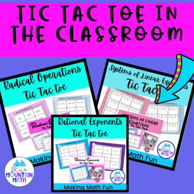 Tic Tac Toe in the Classroom - Blue Mountain Math