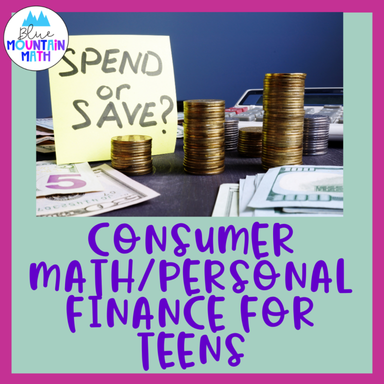 Consumer Math/Personal Finance - Blue Mountain Math